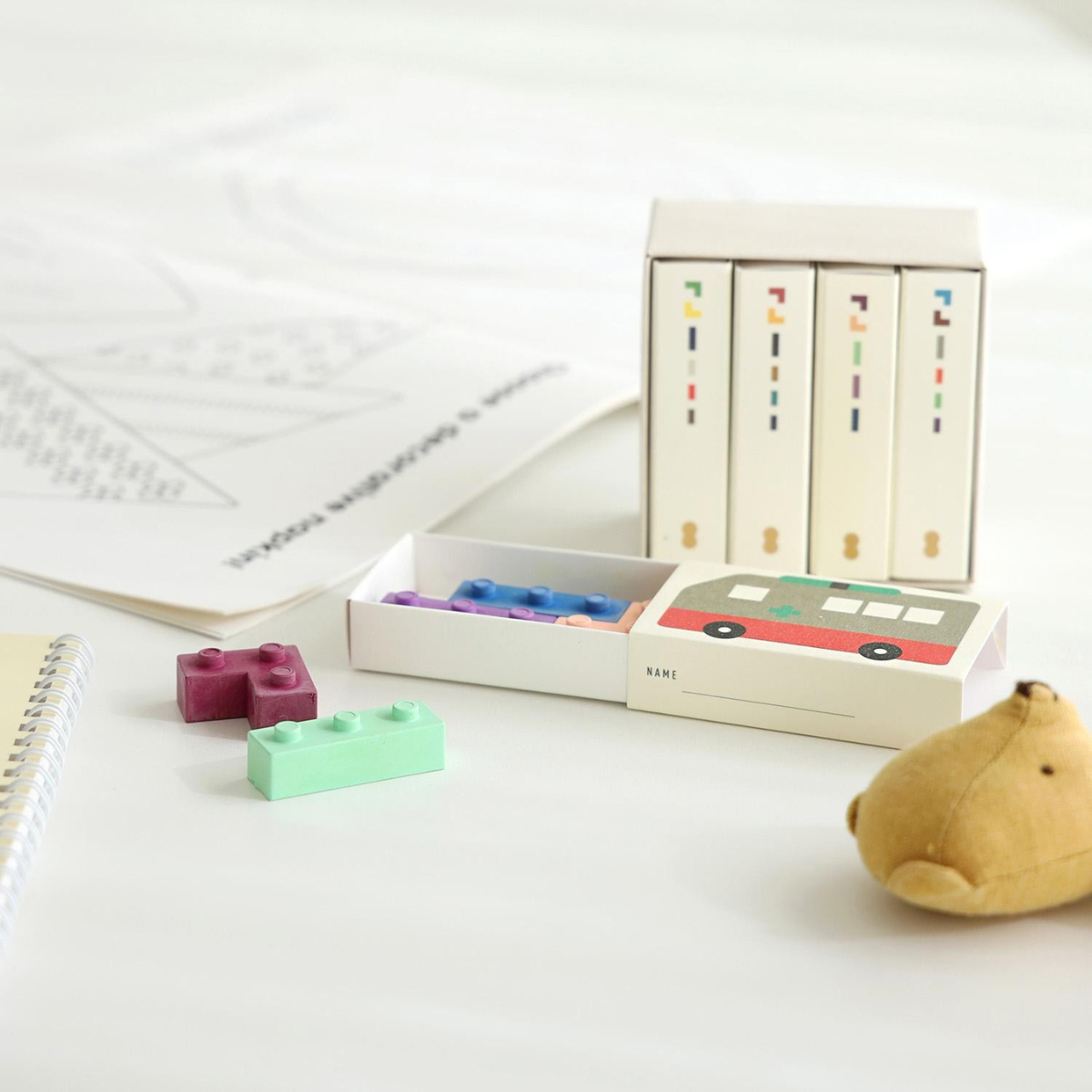 Goober Σετ Κραγιόν Crayon Block Car Set 4