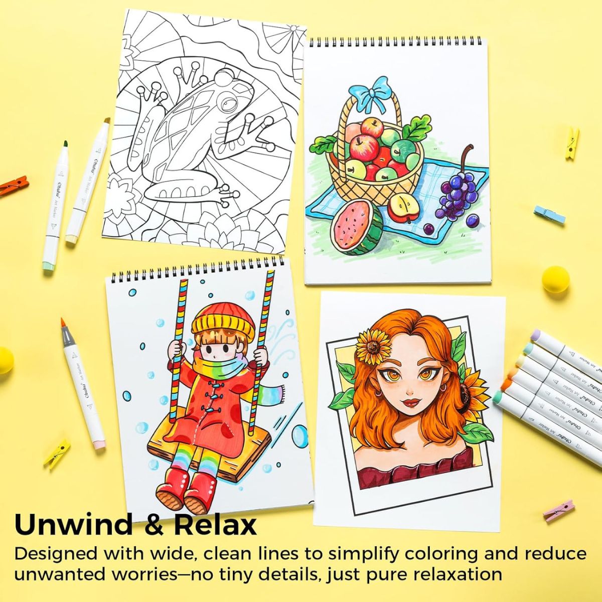 OHUHU Honolulu Σετ Μαρκαδόρων 320 Xρωμάτων Brush & Chisel + ΔΩΡΟ 4 ...